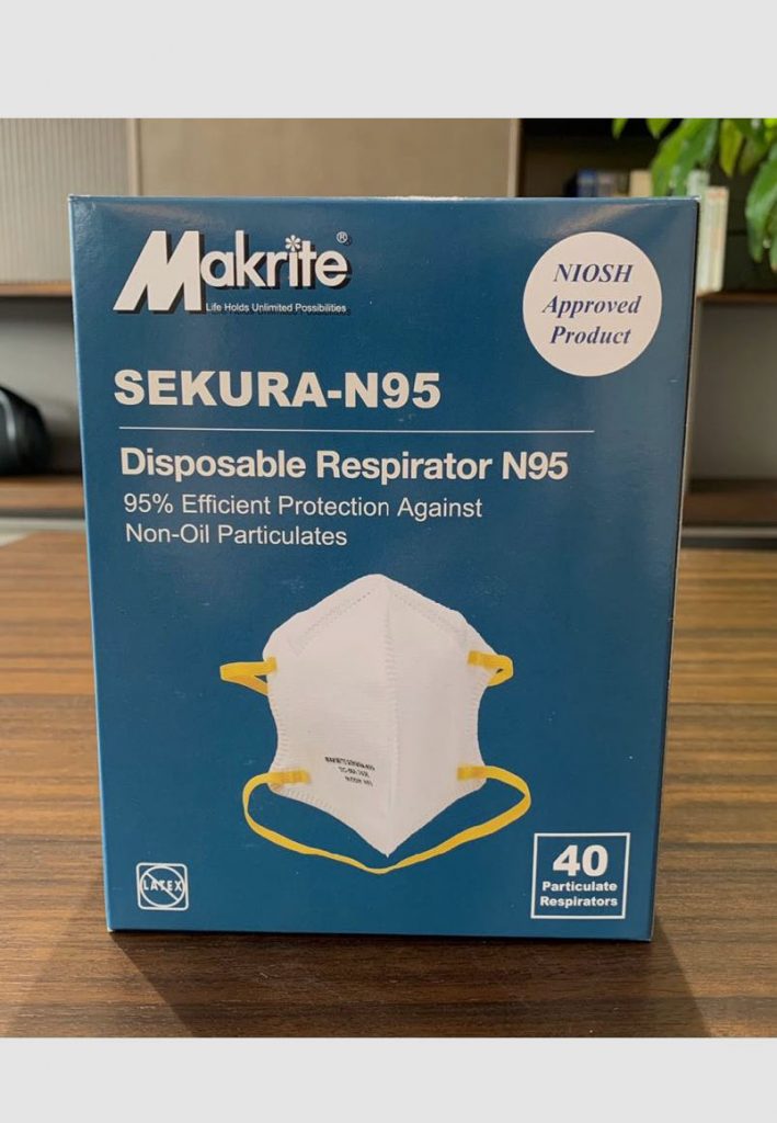 MAKRITE N95 MASK-MAKRITE SEKURA-N95, TC-84A-7638 NIOSH N95 | Health and ...